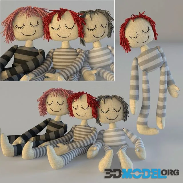 3D Model – Textile dolls