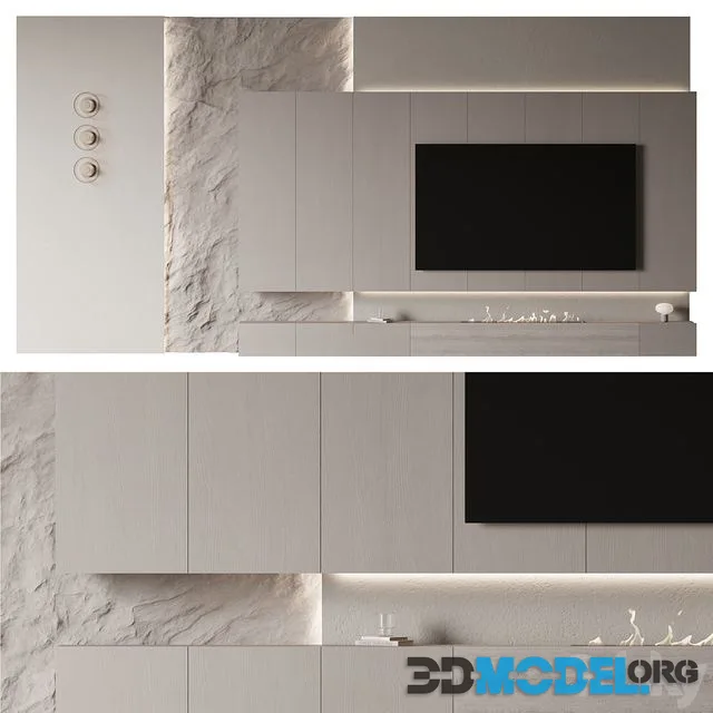 3D Model – TV Rock panel №4