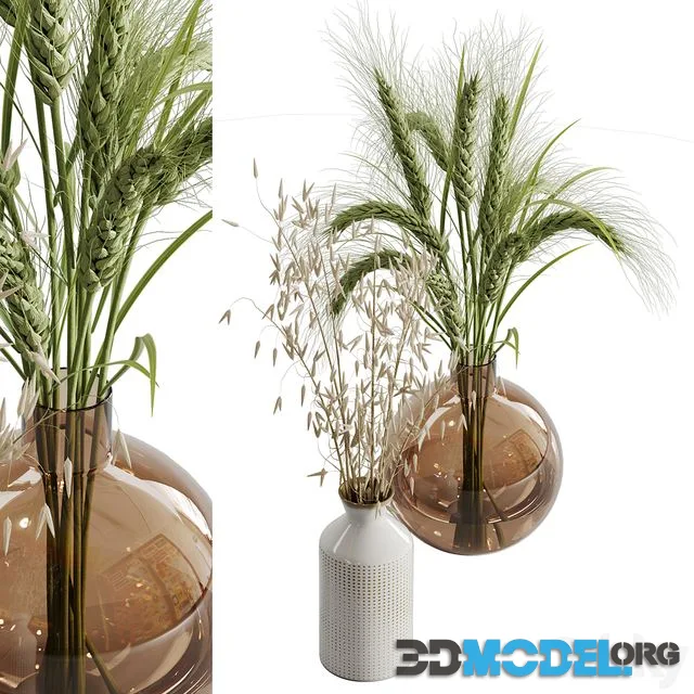 3D Model – Dry plant set 02