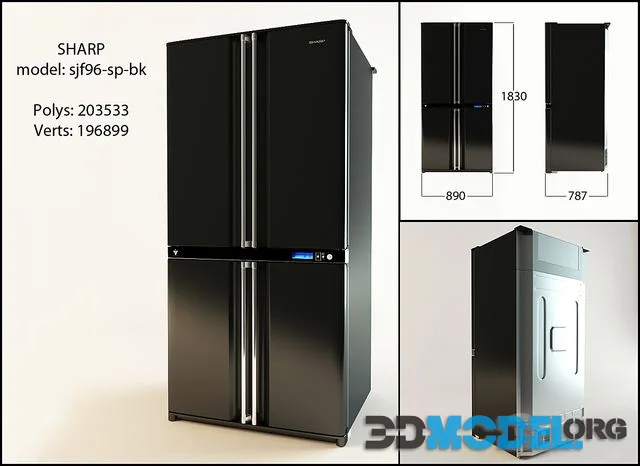 3D Model – SHARP SJF96-SP-BK