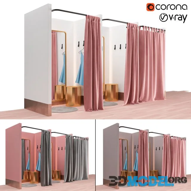 3D Model – Fitting rooms