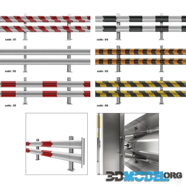 3D Model – Guard Rail 02