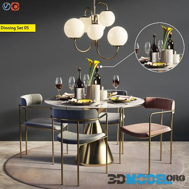 3D Model – Dinning Set 05