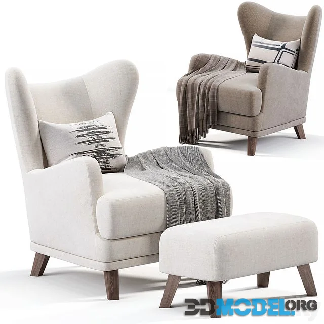 3D Model – Oxford Armchair
