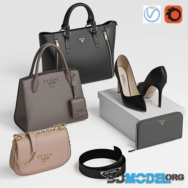 3D Model – Prada bags