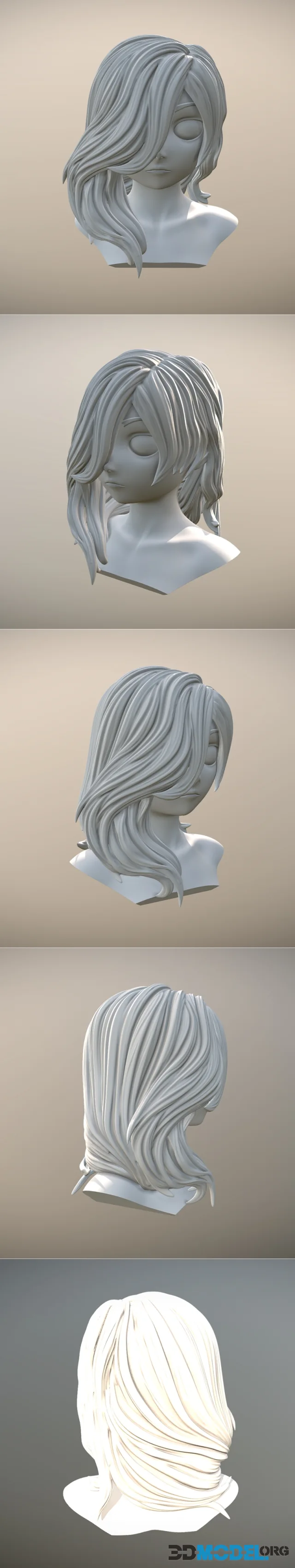 3D Model – Hair 13 – Printable