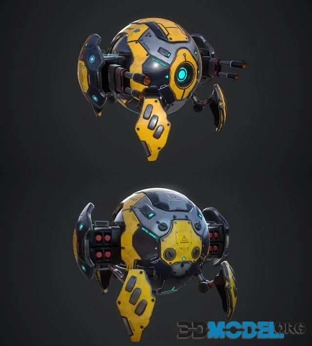 3D Model – Ball Bot (PBR)