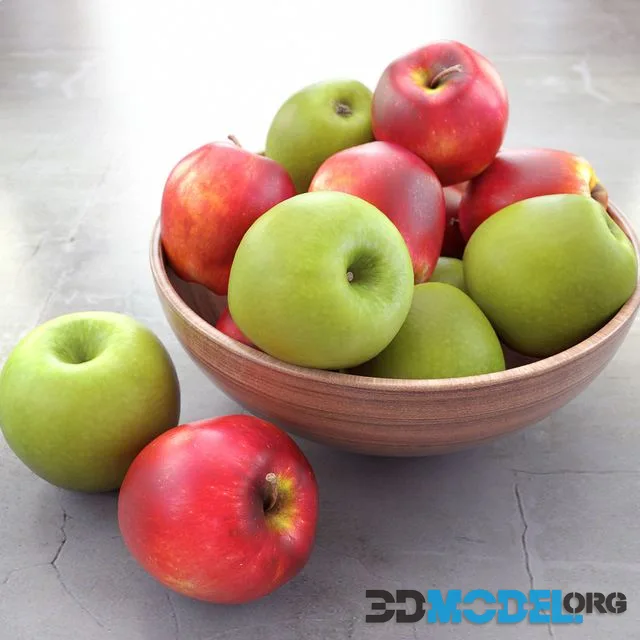 3D Model – Mixed apples