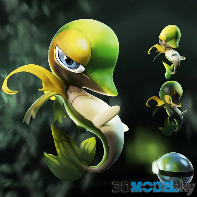 3D Model – Pokemon Snivy