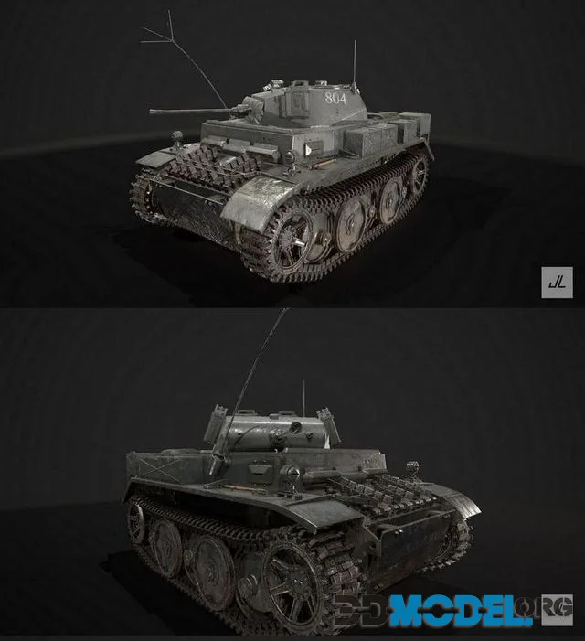 3D Model – WW2 Tank (PBR)