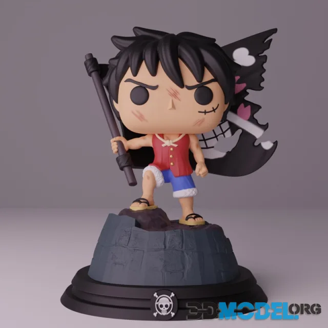 3D Model – Luffy Funko flag – Printable