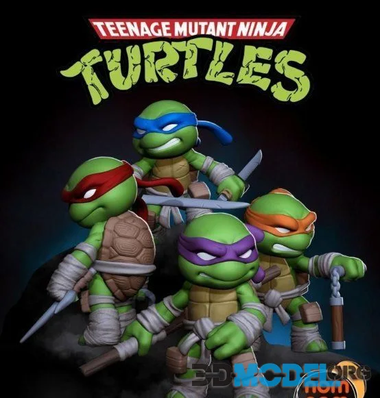 3D Model – Chibi Ninja Turtles
