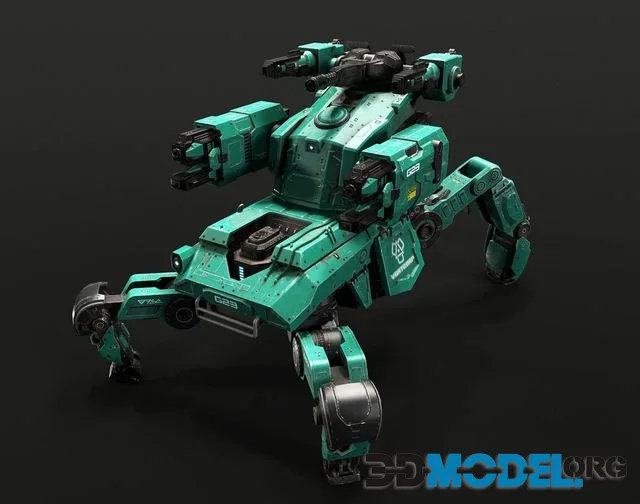 3D Model – Spider-Mech (PBR)