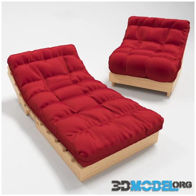 3D Model – ARMCHAIR futon