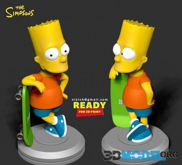 3D Model – Bart Skateboarding