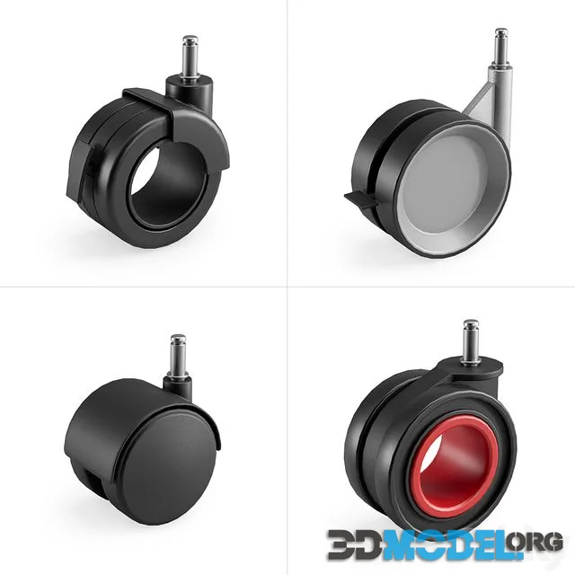 3D Model – Casters set 3
