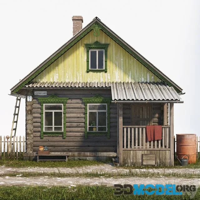 3D Model – Cottage, village