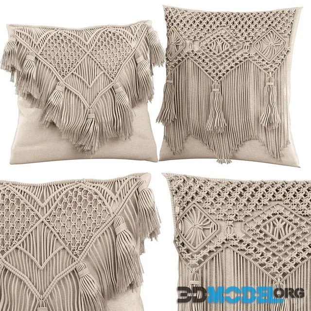 3D Model – Macrame cushion