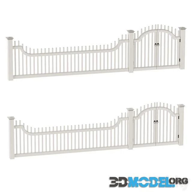 3D Model – PVC fence