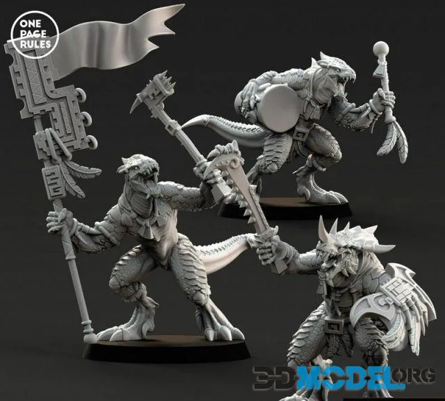 3D Model – Saurian Warriors