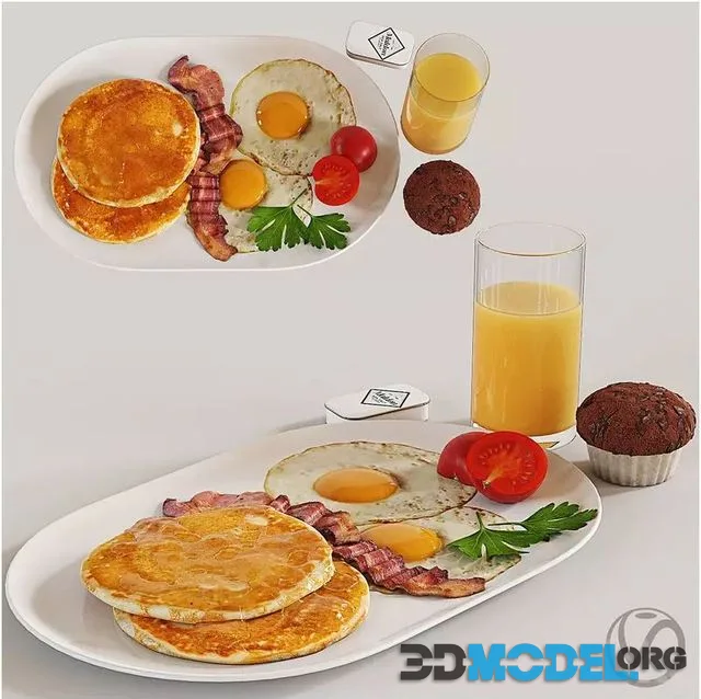 3D Model – Breakfast