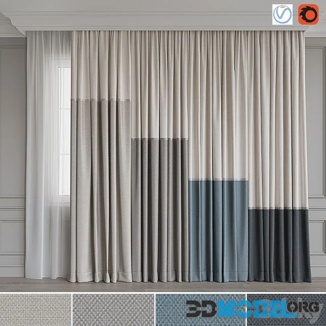 3D Model – Drapery set 119