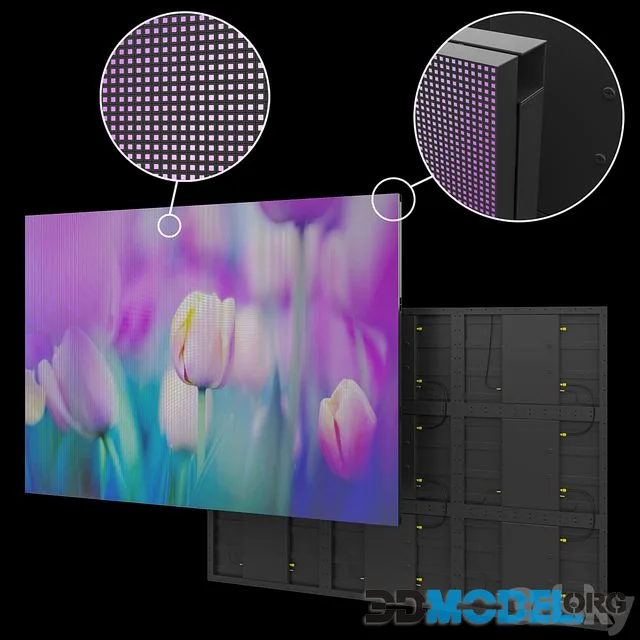 3D Model – led screen realistic set
