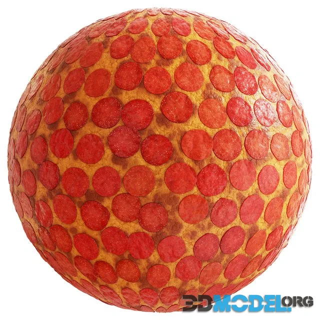 PBR Texture – Pepperoni Pizza 69 58 4K