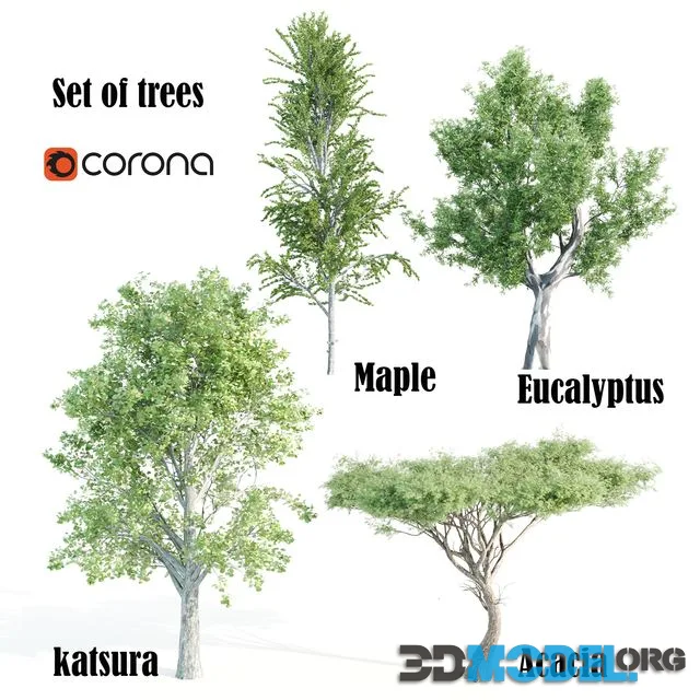 3D Model – set of tree05