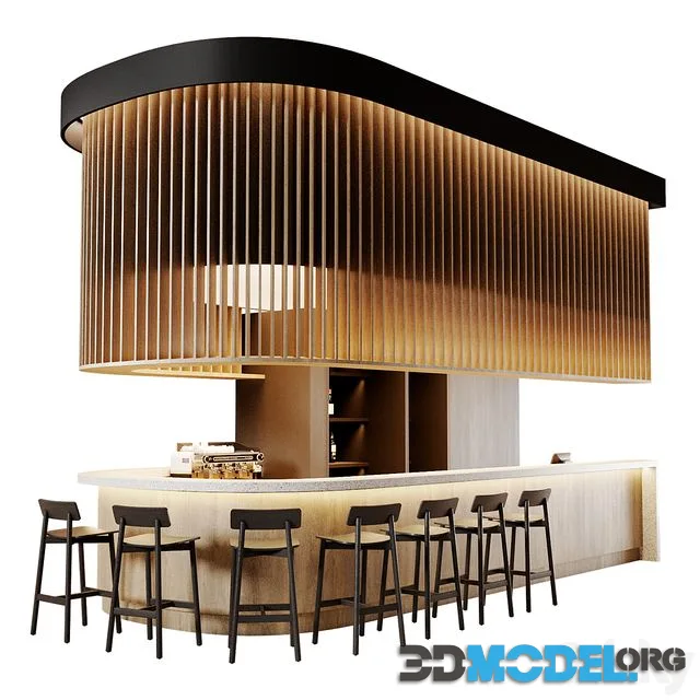 3D Model – Bar counter 3