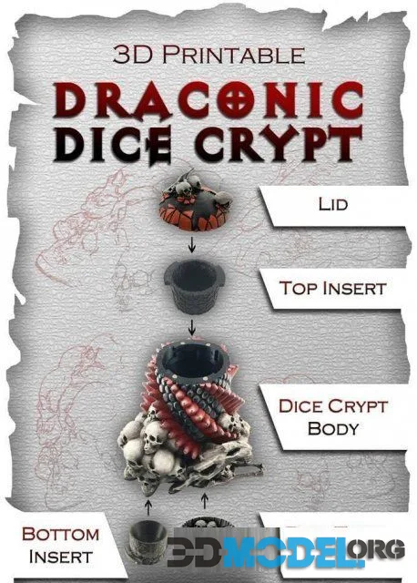 3D Model – Draconic Dice Crypt