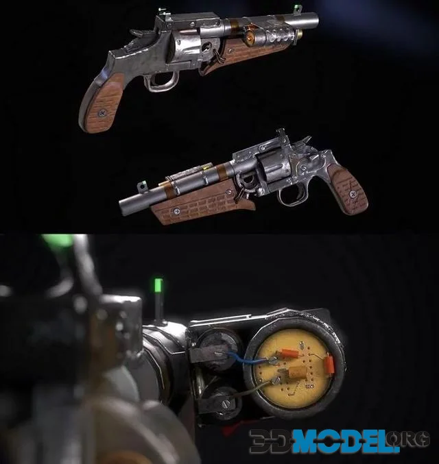 3D Model – Revolver (PBR)