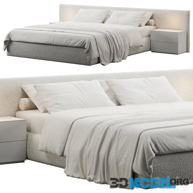 3D Model – Soft Headboard Bed