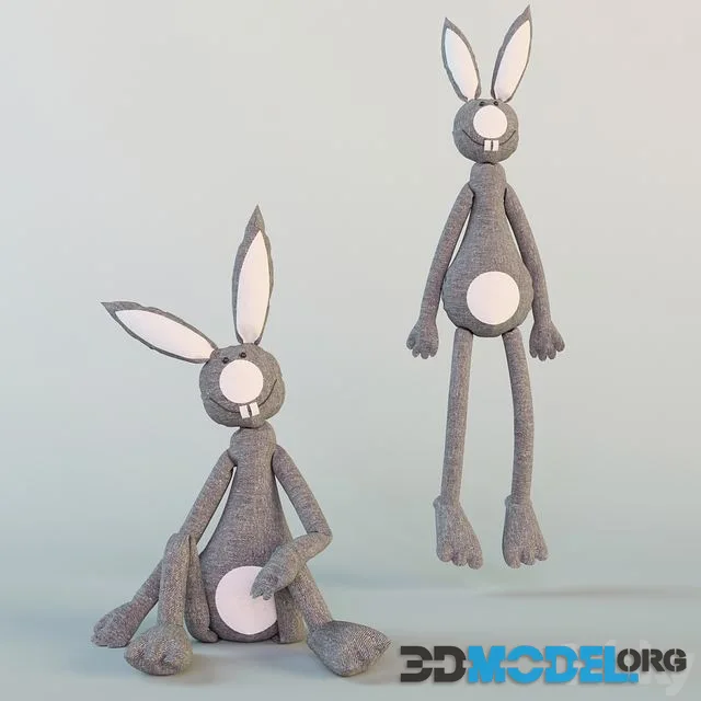 3D Model – Two toys rabbits