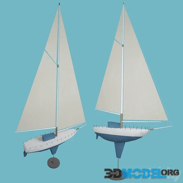 3D Model – Wooden toy boat
