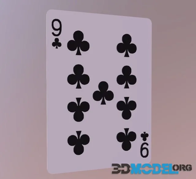3D Model – Nine Of Clubs