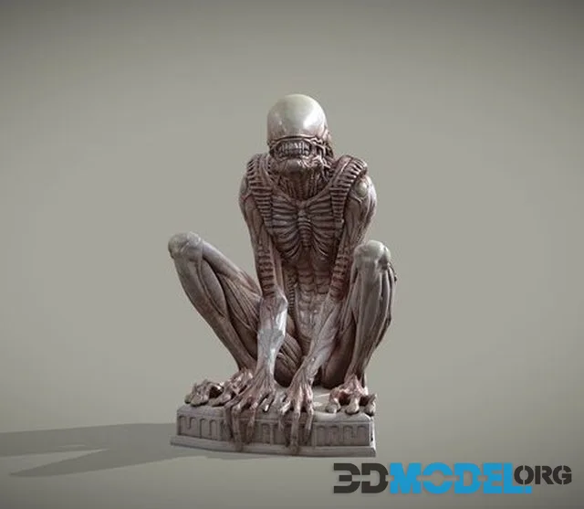 3D Model – Alien Sitting