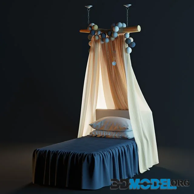 3D Model – Canopy bed