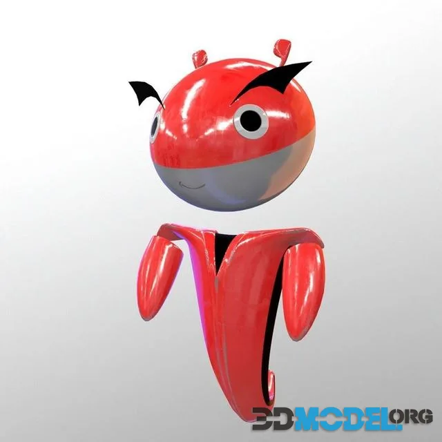 3D Model – Red Robot (PBR)