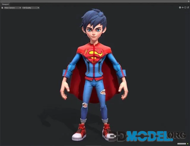 3D Model – Superboy (PBR)