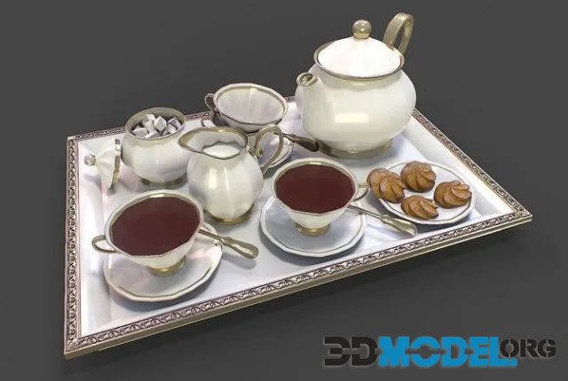 3D Model – Tea Set (PBR)
