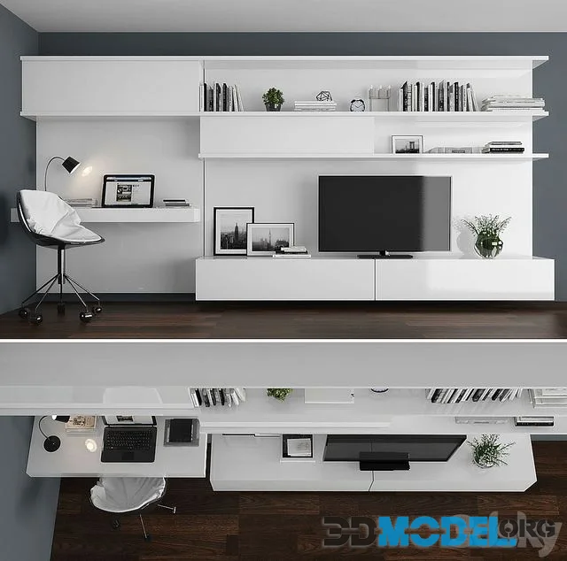 3D Model – TV stand set 027