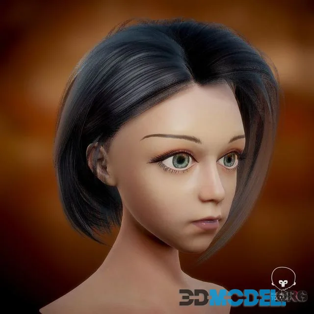 3D Model – Woman hair (PBR)