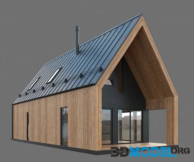 3D Model – Barn house 01