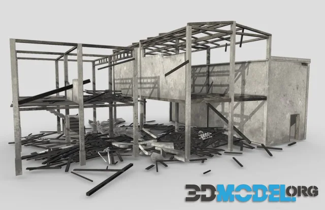 3D Model – Burnt House (PBR)