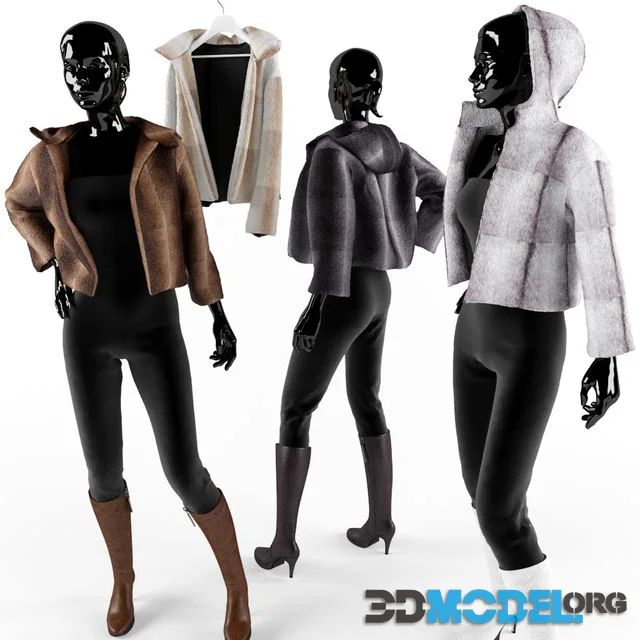 3D Model – Fur coats
