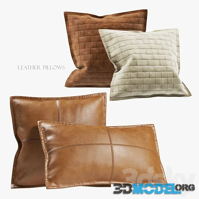 3D Model – Leather Pillows