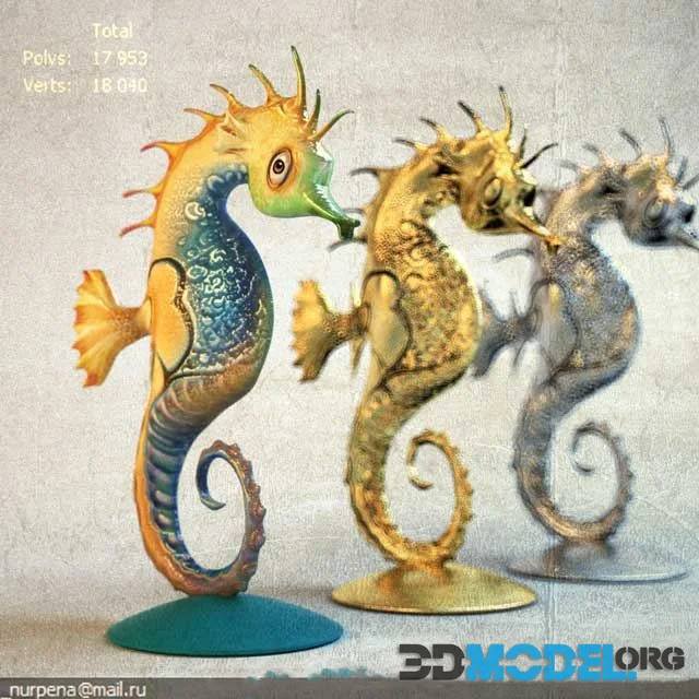 3D Model – Sea horse