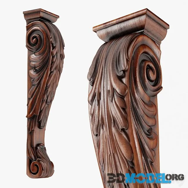 3D Model – Wood Corbel-14