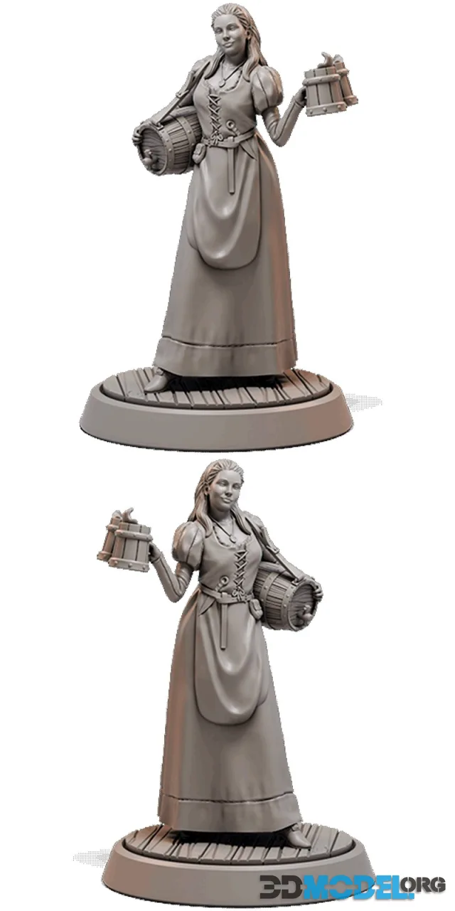 3D Model – Waitress – Printable